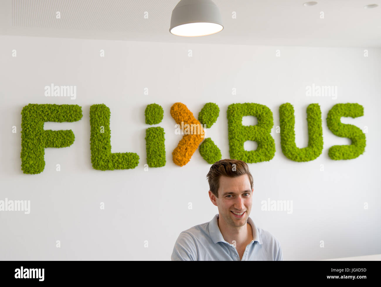 Munich, Germany. 10th July, 2017. The CEO of the bus company Flixbus ...