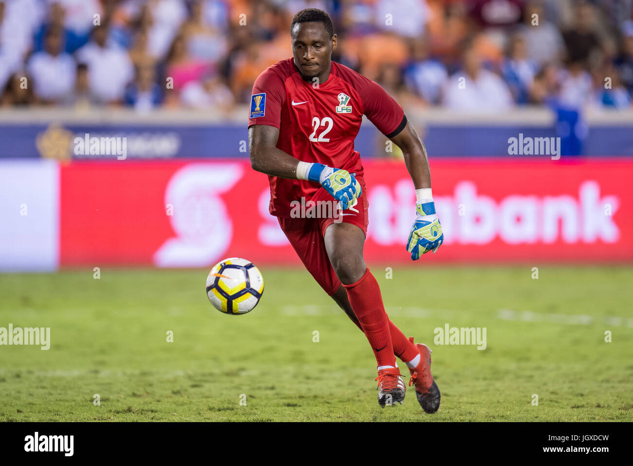 Houston, Texas, USA. 11th July, 2017. French Guiana goalkeeper Donovan ...