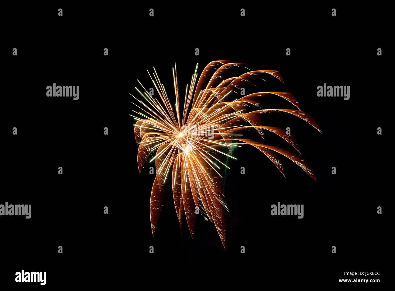 Fourth of July fireworks in West Burlington, Iowa Stock Photo - Alamy