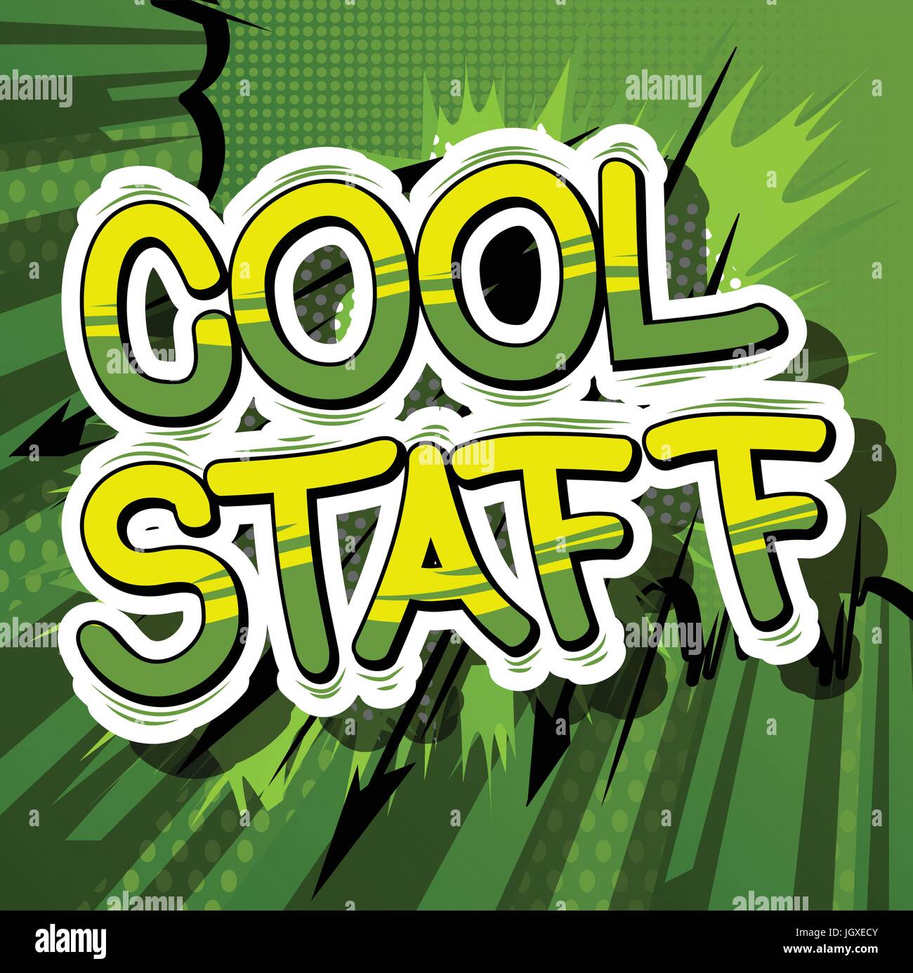 Cool Staff - Comic book style phrase on abstract background Stock ...