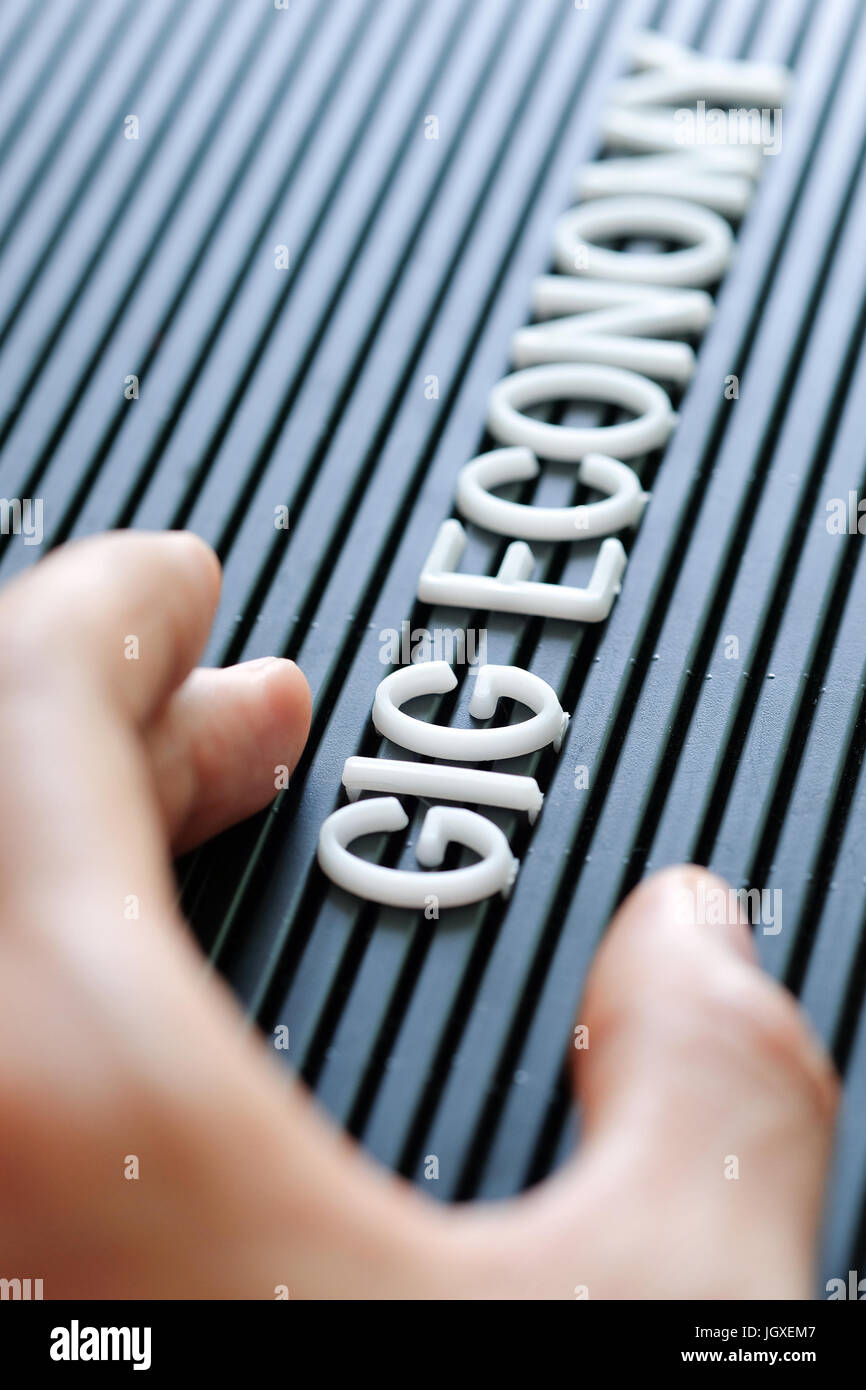 Gig Economy concept background Stock Photo - Alamy