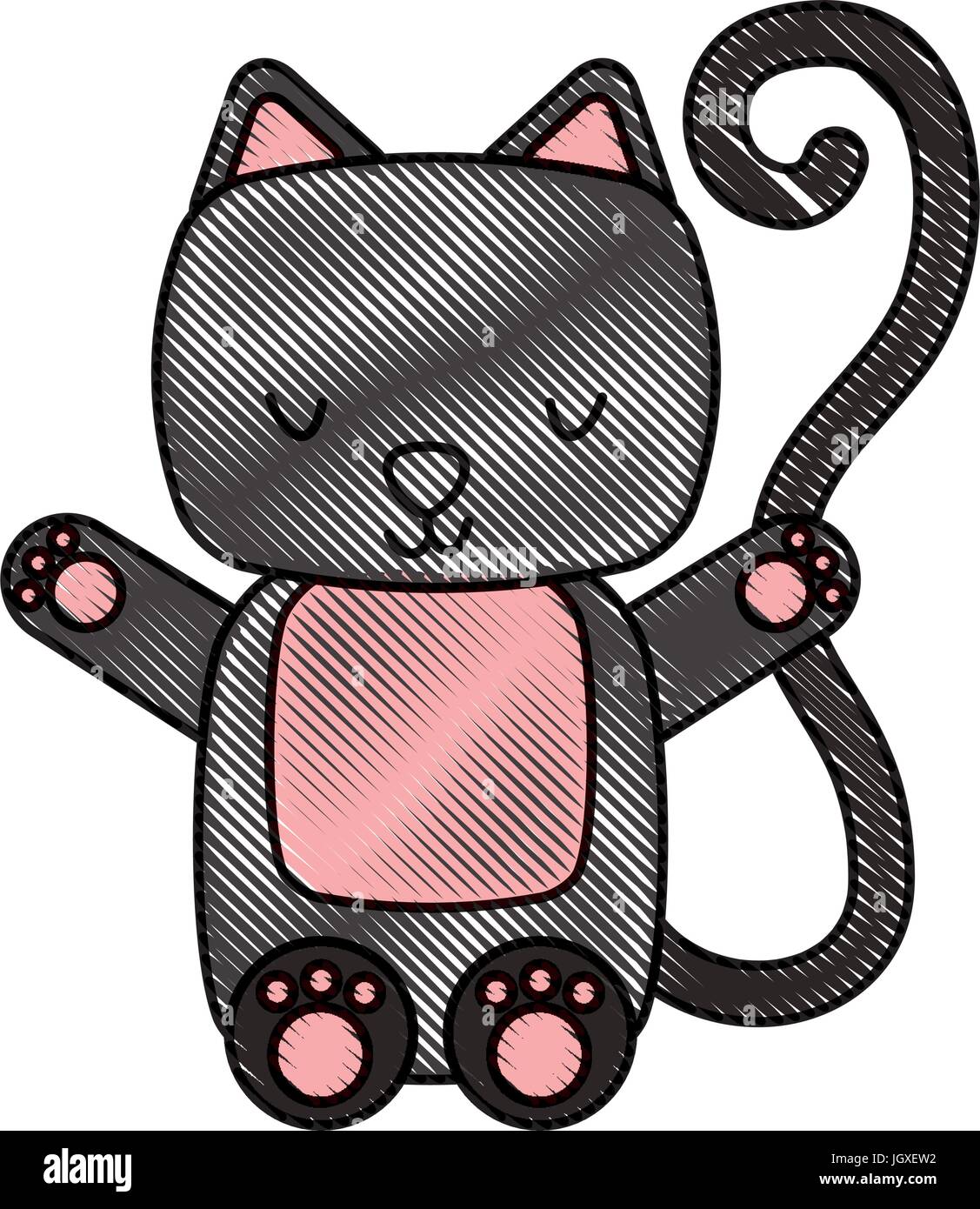 cute and tender cat Stock Vector Image & Art - Alamy