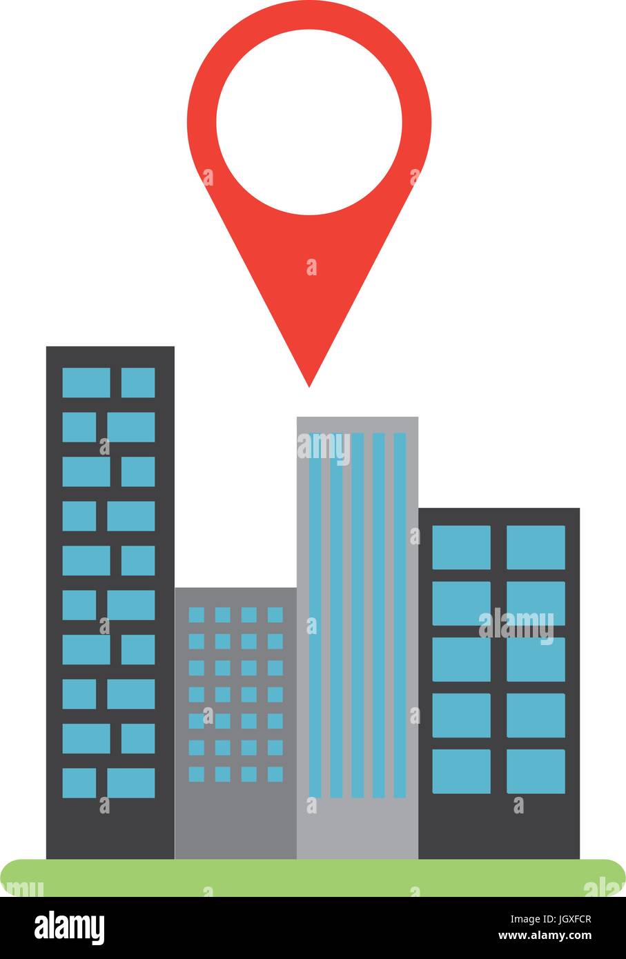 buildings cityscape scene with pin location Stock Vector Image & Art ...