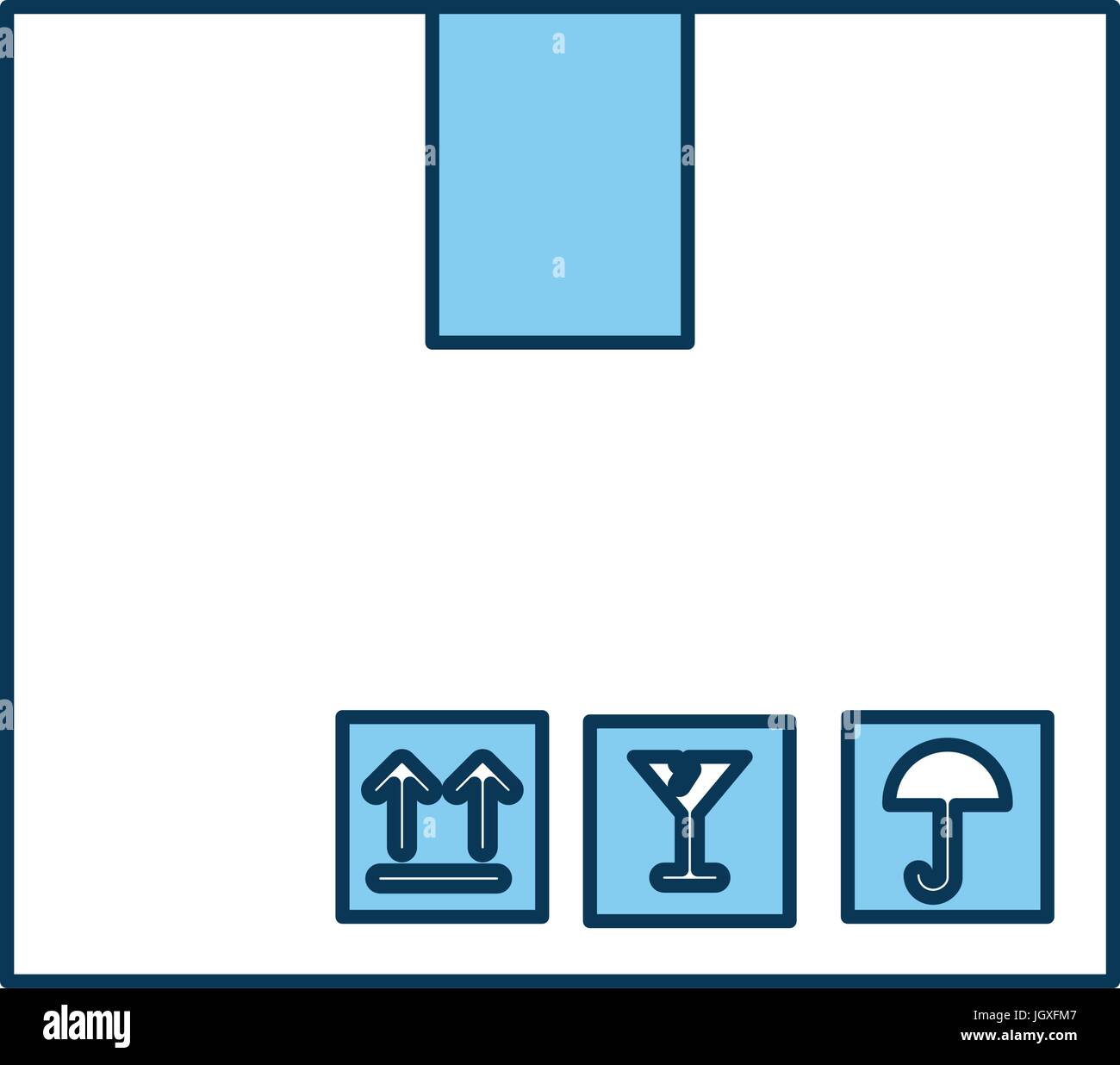 Fragile cardboard box clipart Stock Vector Images - Alamy