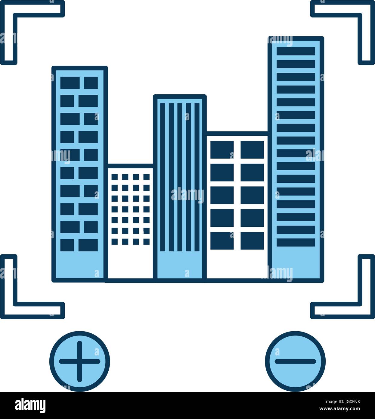 buildings cityscape scene with target Stock Vector Image & Art - Alamy