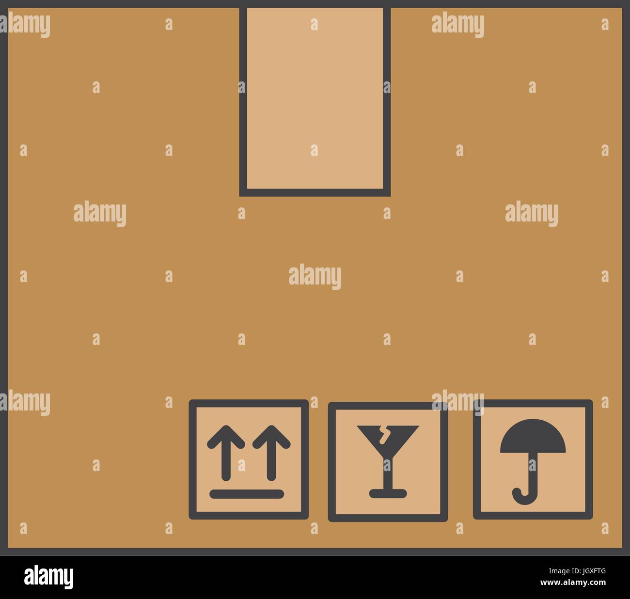 Fragile cardboard box clipart Stock Vector Images - Alamy