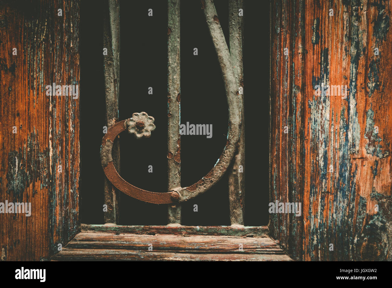 Architectural detail of a vintage, rustic door Stock Photo - Alamy