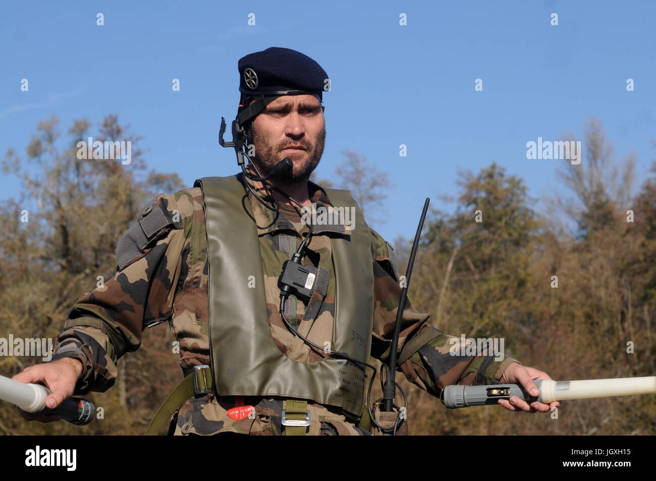 The 3rd Engineering Regiment of Charleville-Meziere, build a floating ...