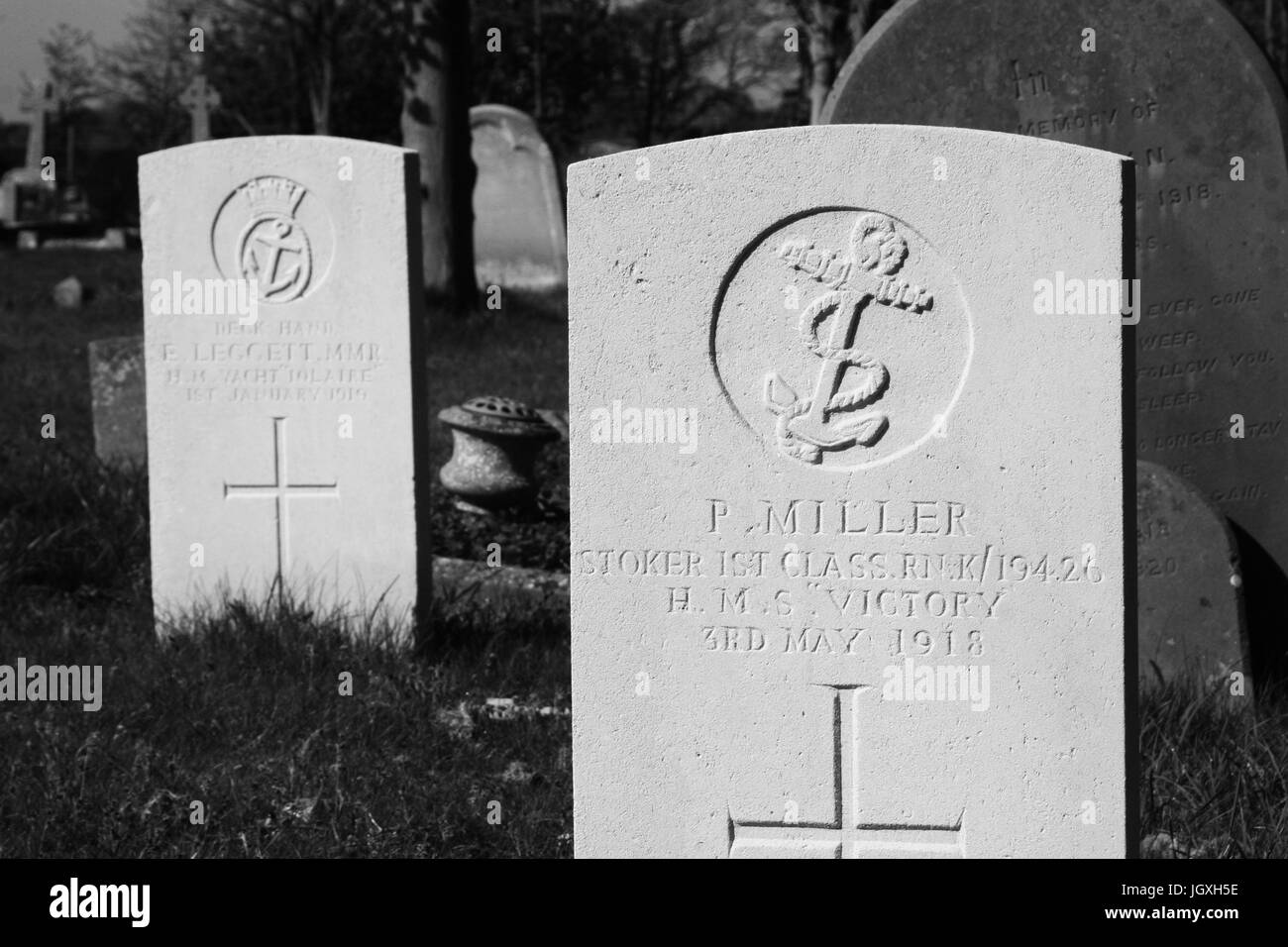 Shoreline cemetery Black and White Stock Photos & Images - Alamy