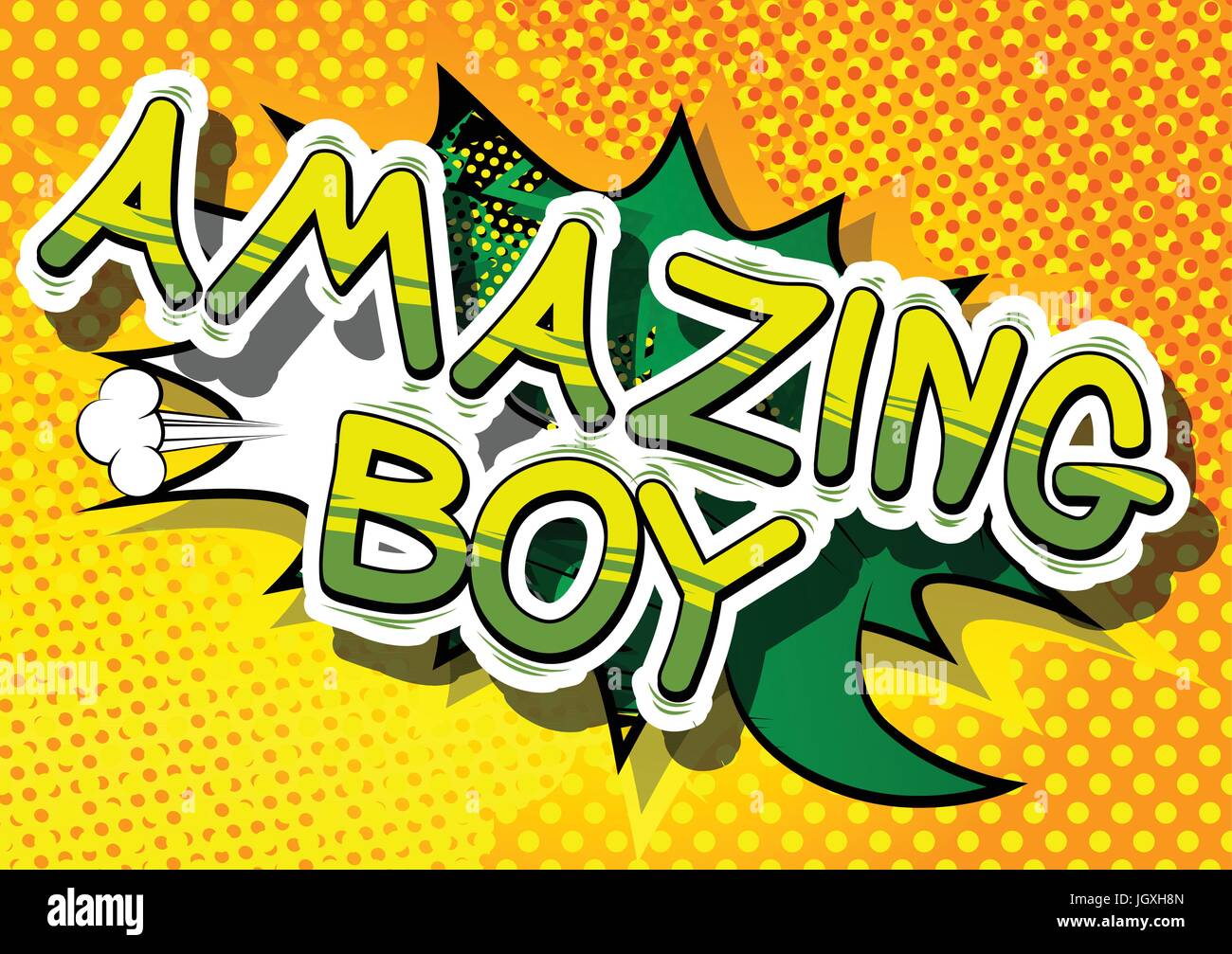 Amazing Boy - Comic book style phrase on abstract background Stock ...