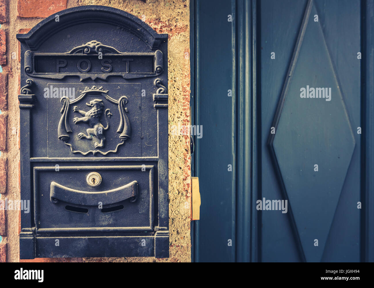 ISTANBUL, TURKEY - May 6, 2017:Vintage looking old metallic letter ...