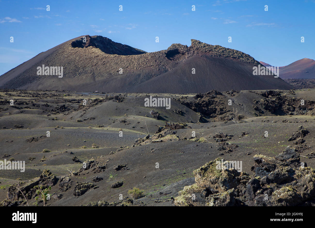 Vulkankrater, Montana del Cuervo, Lanzarote, Kanarische Inseln, Europa ...