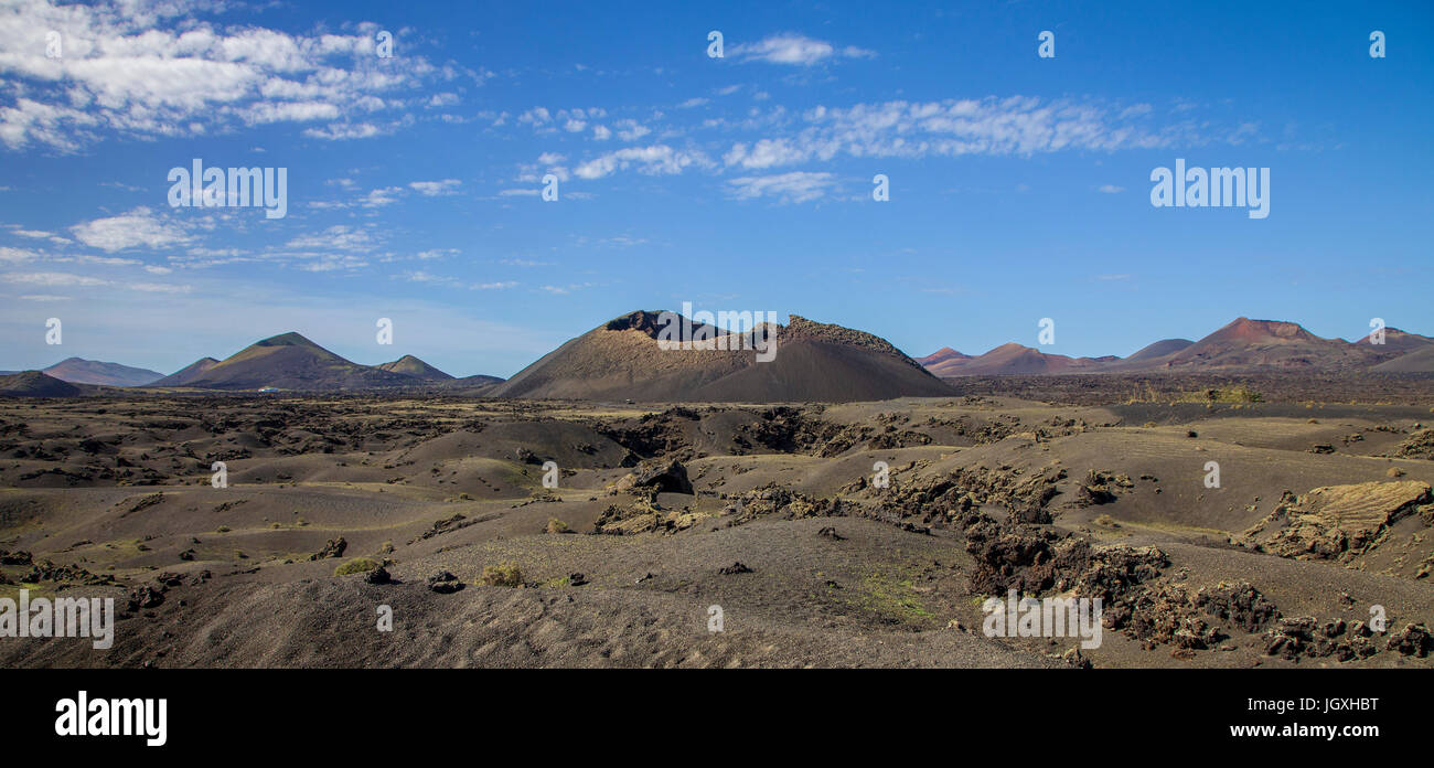 Vulkankrater, Montana del Cuervo, Lanzarote, Kanarische Inseln, Europa ...