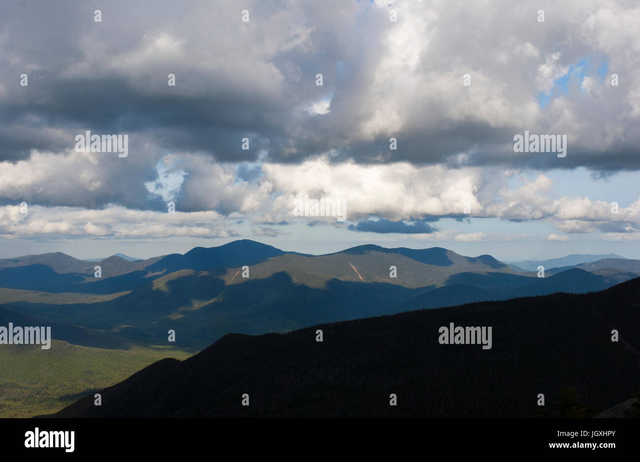 Panoramic view of the White Mountains taken from Mt Liberty, with Mt ...