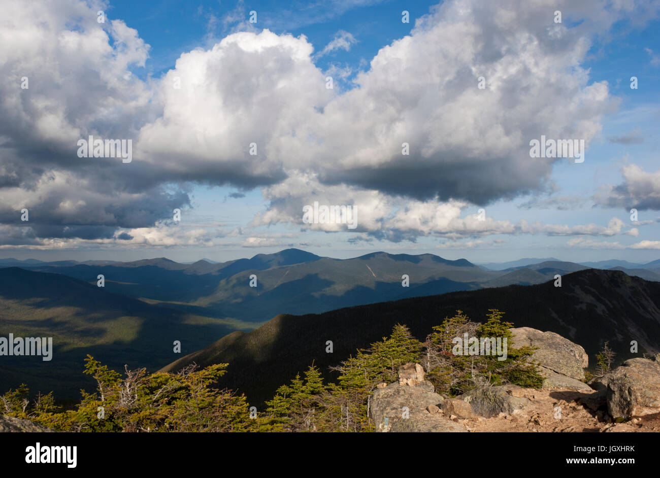 Panoramic view of the White Mountains taken from Mt Liberty, with Mt ...