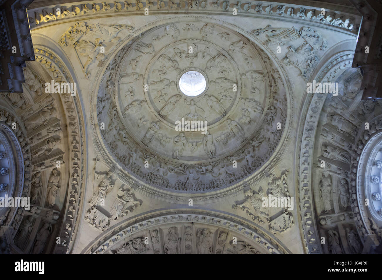 Dome decorated in Plateresque style by Spanish architect Diego de Riaño ...