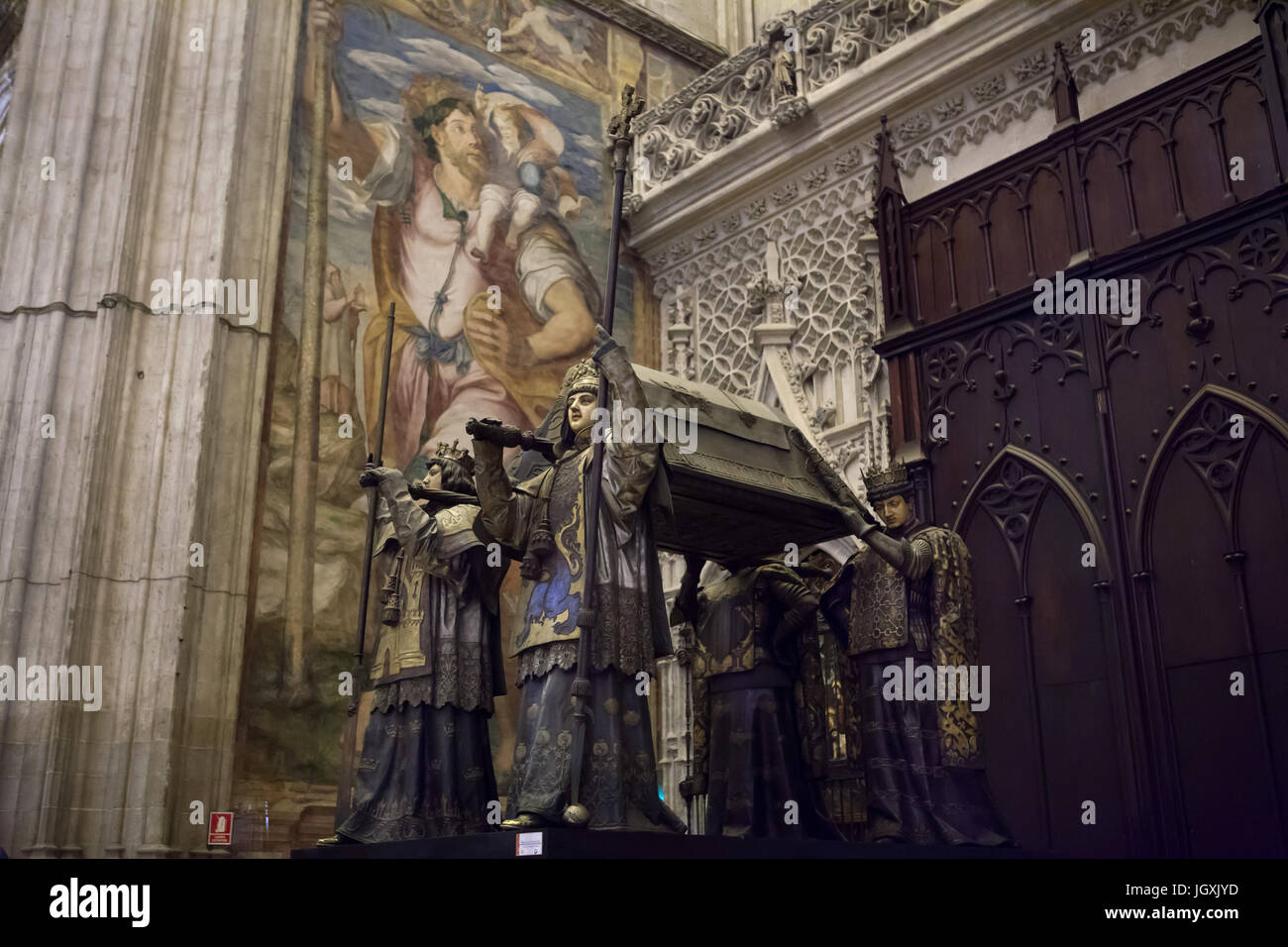 Tomb of Christopher Columbus in the Seville Cathedral (Catedral de ...