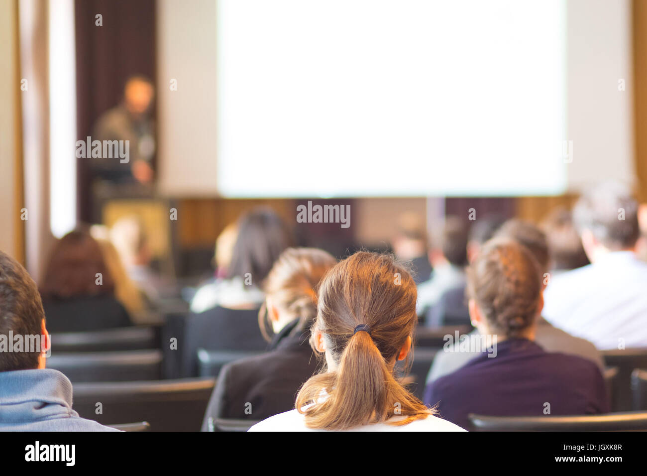 Audience in the lecture hall Stock Photo - Alamy