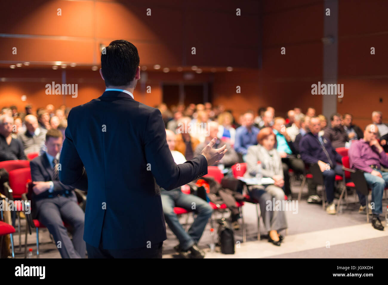 Speaker at Business Conference and Presentation Stock Photo - Alamy