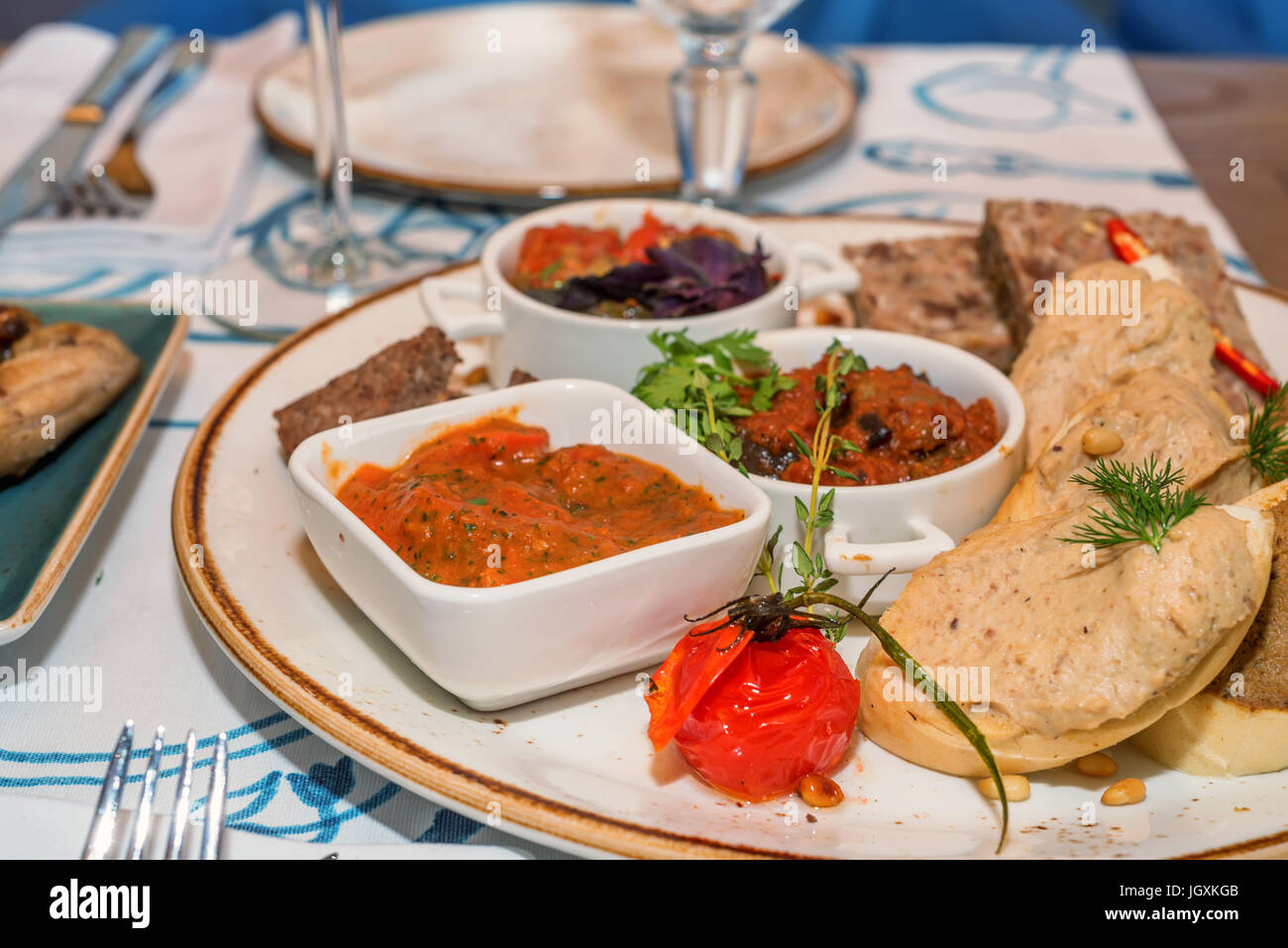 Variety of appetizers Stock Photo - Alamy