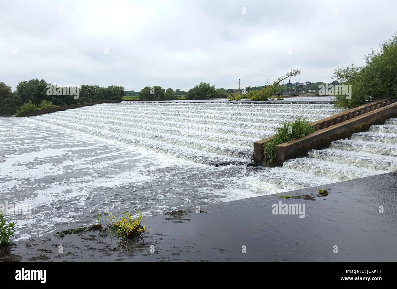 A general view of Beeston Lock on the River Trent in Nottinghamshire ...