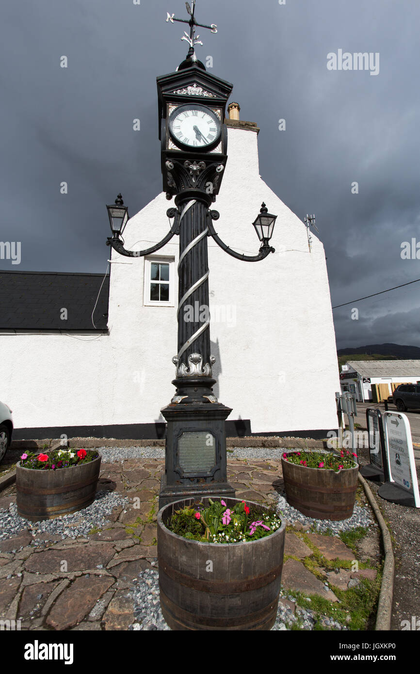 Town of Ullapool, Scotland. Picturesque view of the late 19th century ...