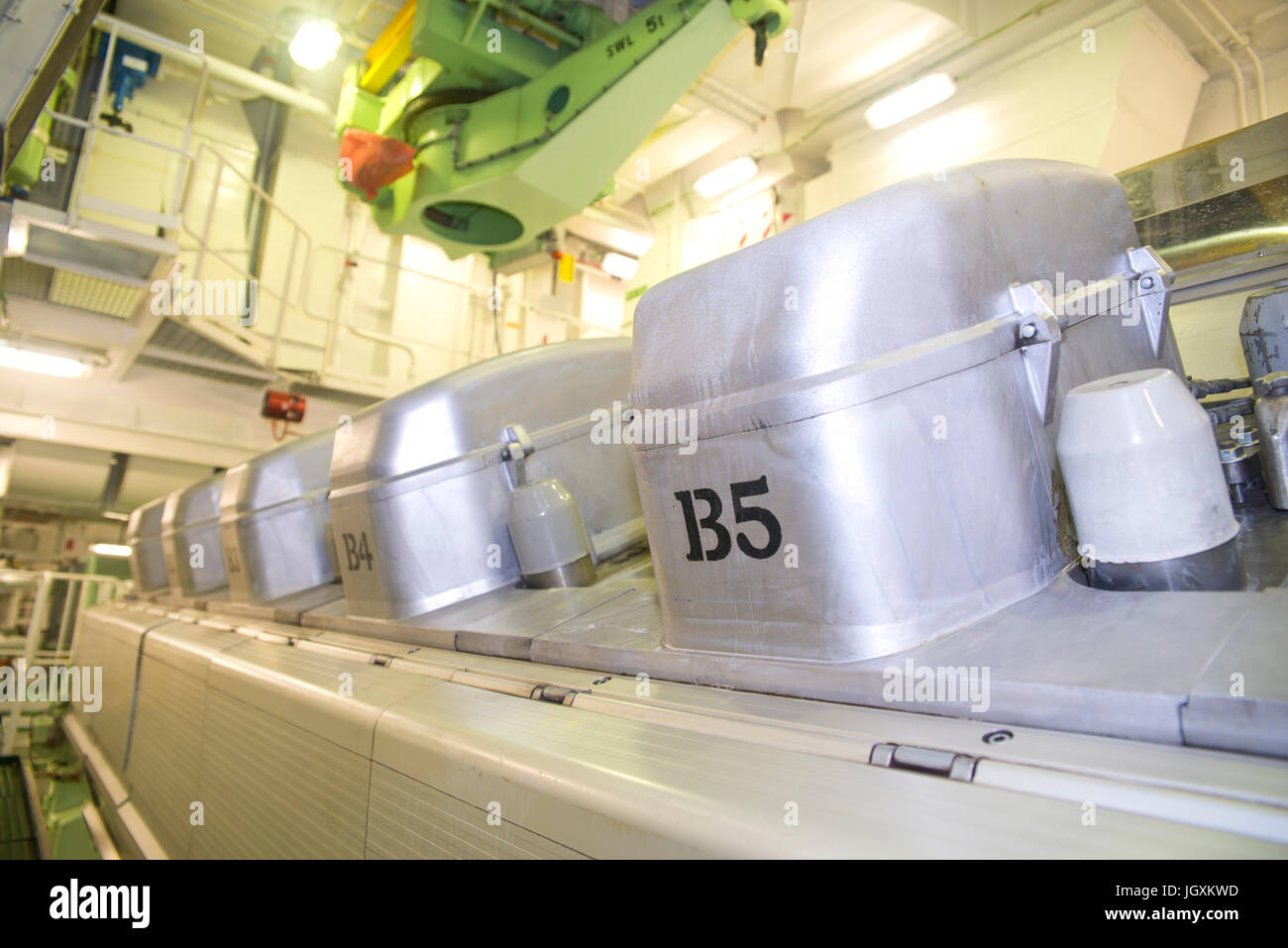 Engine Room of Cruise Ship Stock Photo - Alamy