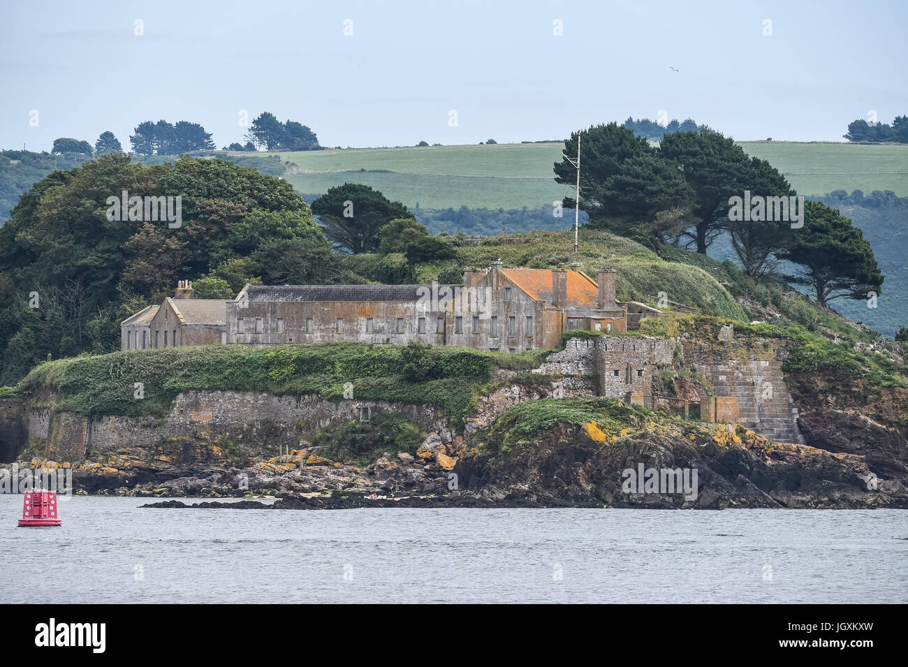 Drakes Island in Plymouth Sound, Devon, UK Stock Photo - Alamy
