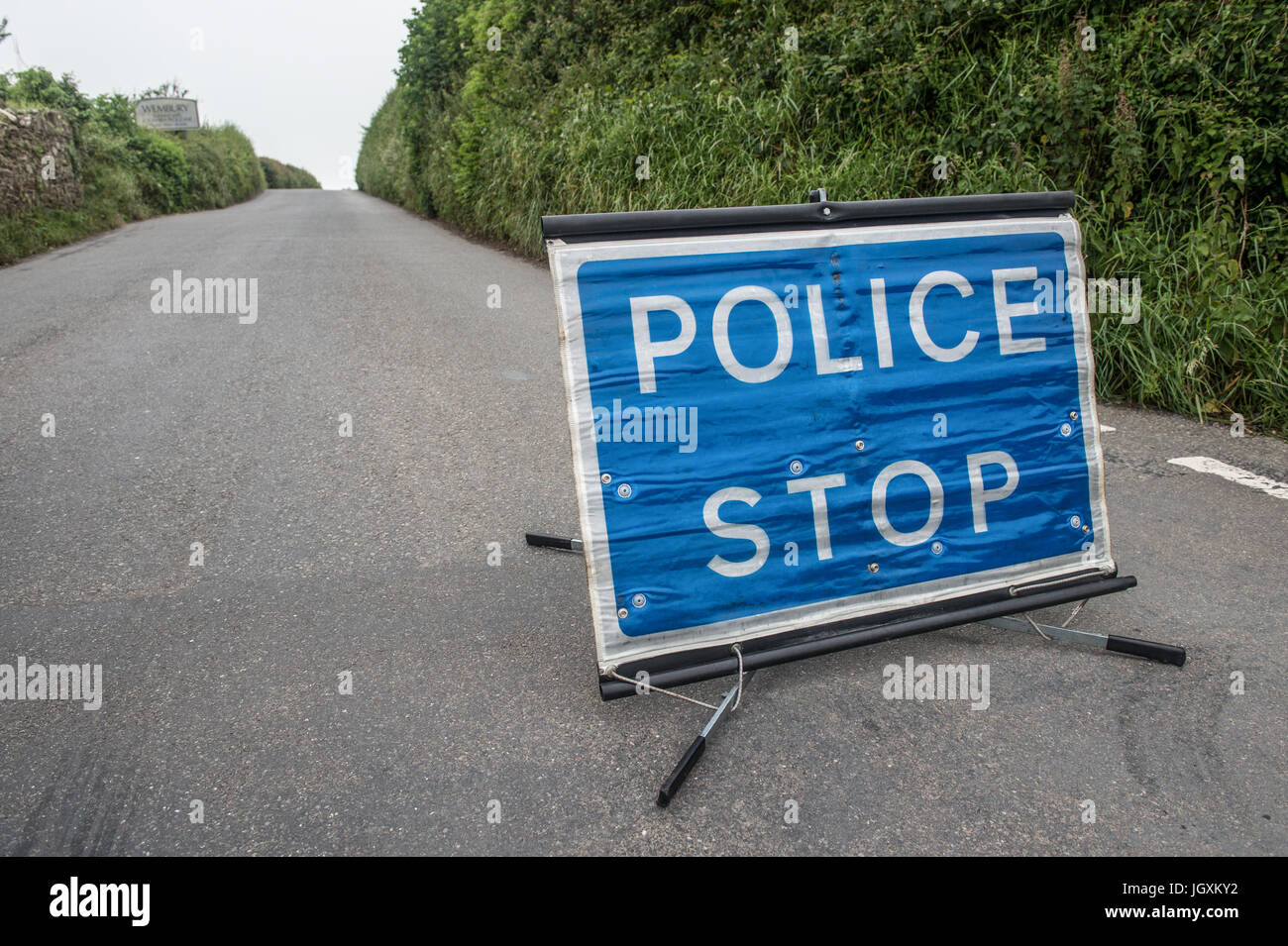 Police crash warning sign hi-res stock photography and images - Alamy
