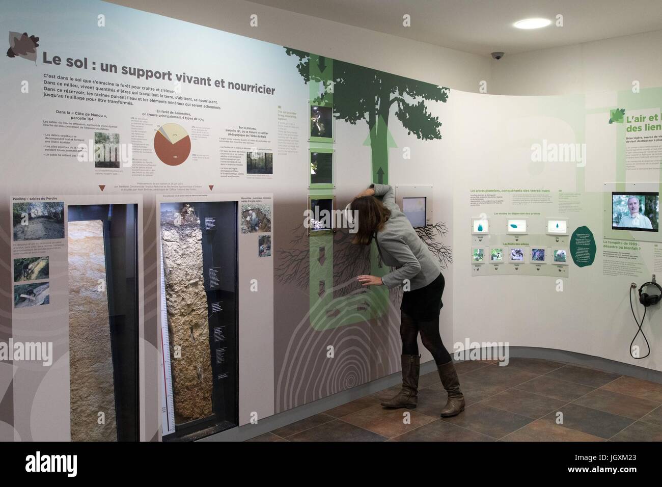 INTERPRETATION CENTER OF THE FOREST AND MAN,SENONCHES Stock Photo - Alamy