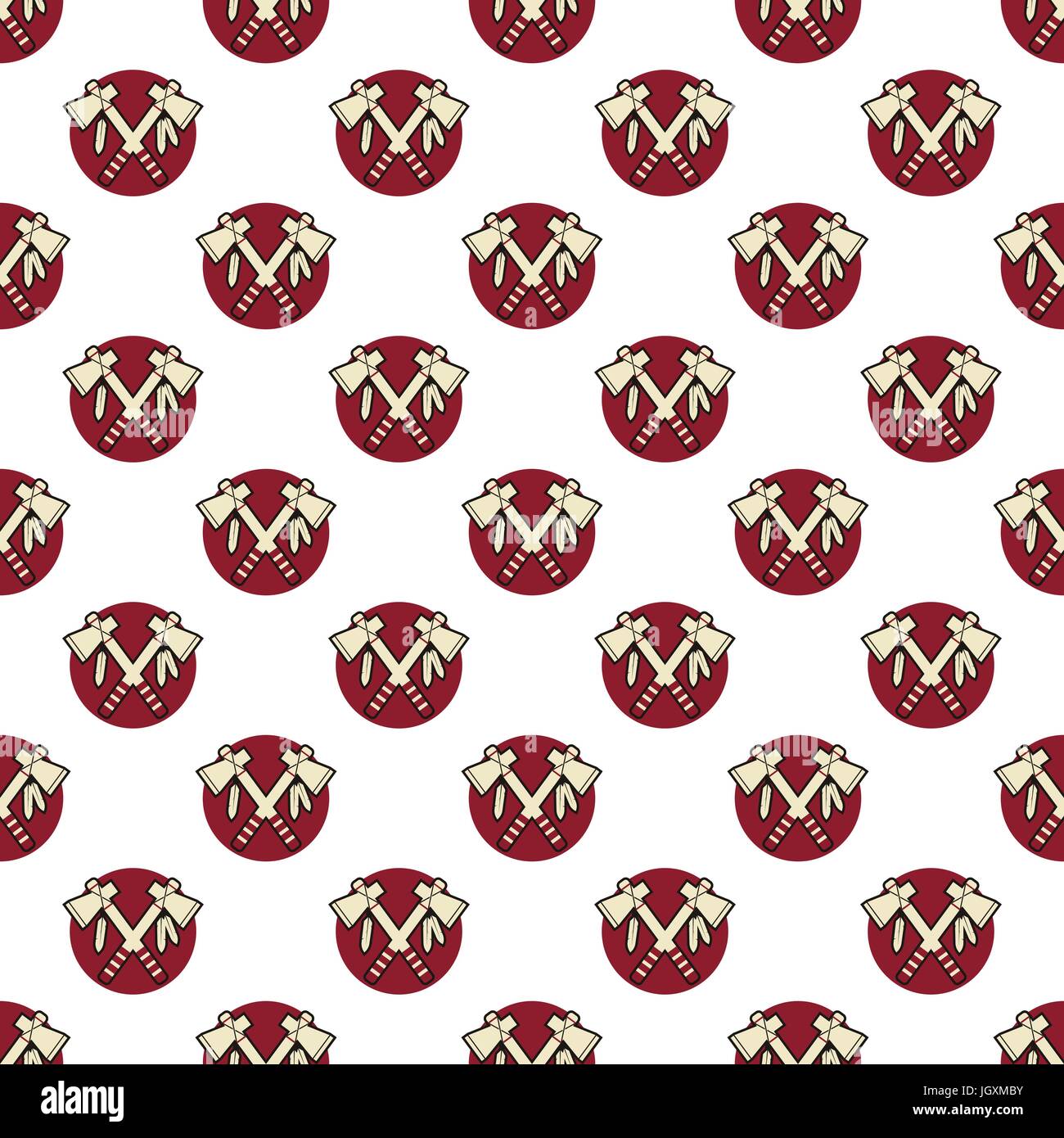 Tomahawk axe, indian color seamless pattern. Authentic design. Stock ...