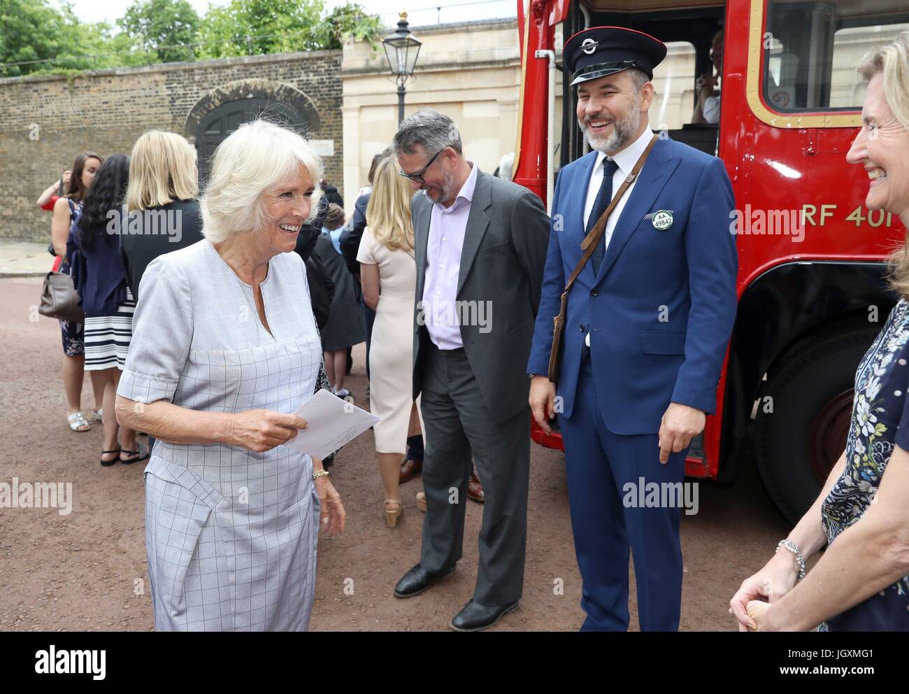 The Duchess of Cornwall with comedian and author David Walliams, as she ...