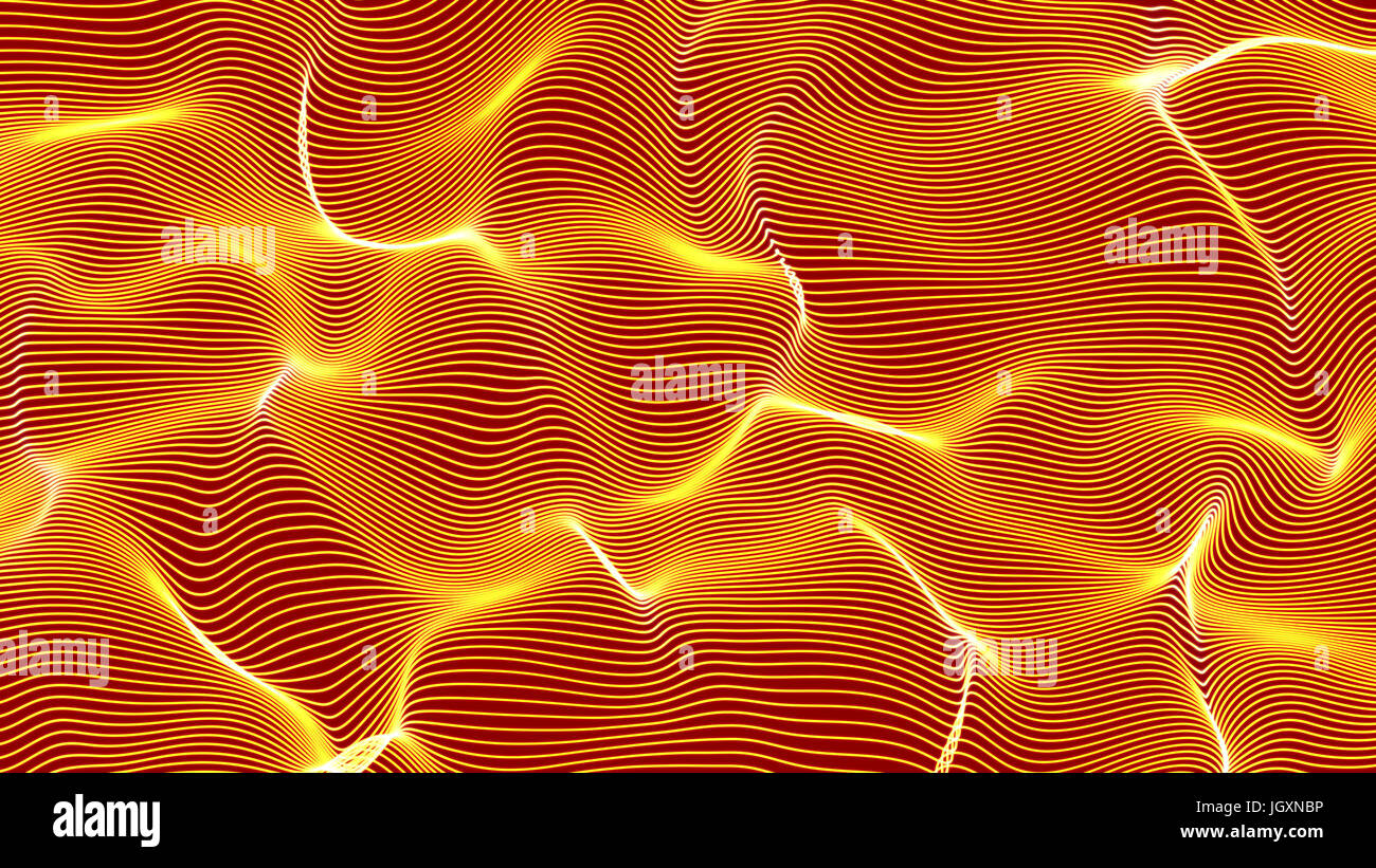 fiery abstract waves background - shape made of lines - free ...