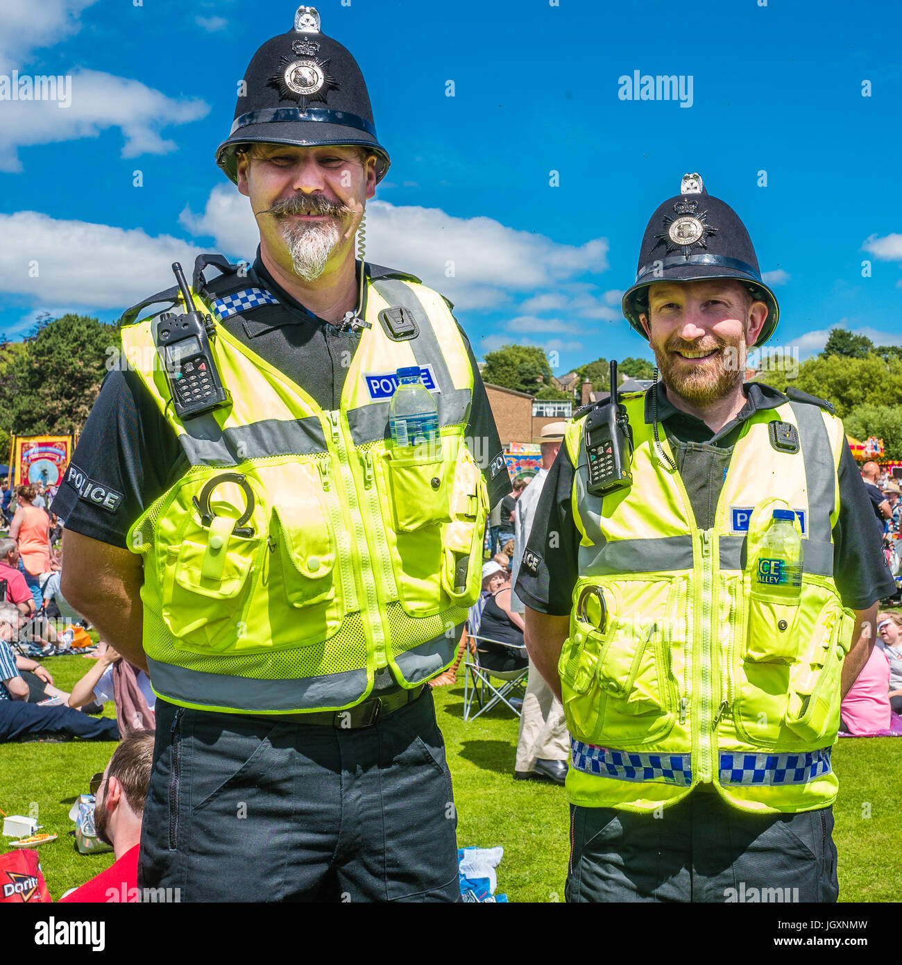 Two friendly bearded police officers Stock Photo - Alamy