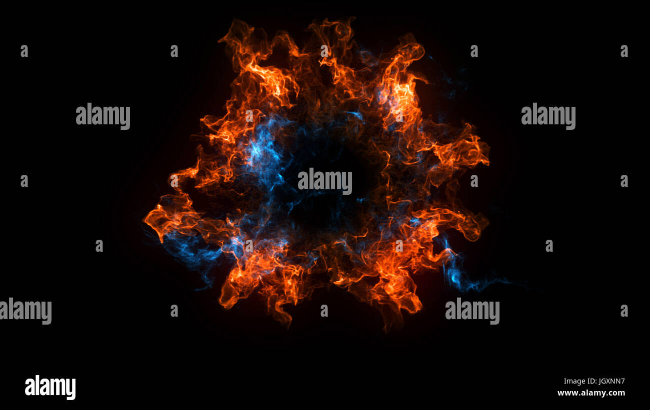 Abstract background with Shockwave explosion on black backdrop ...