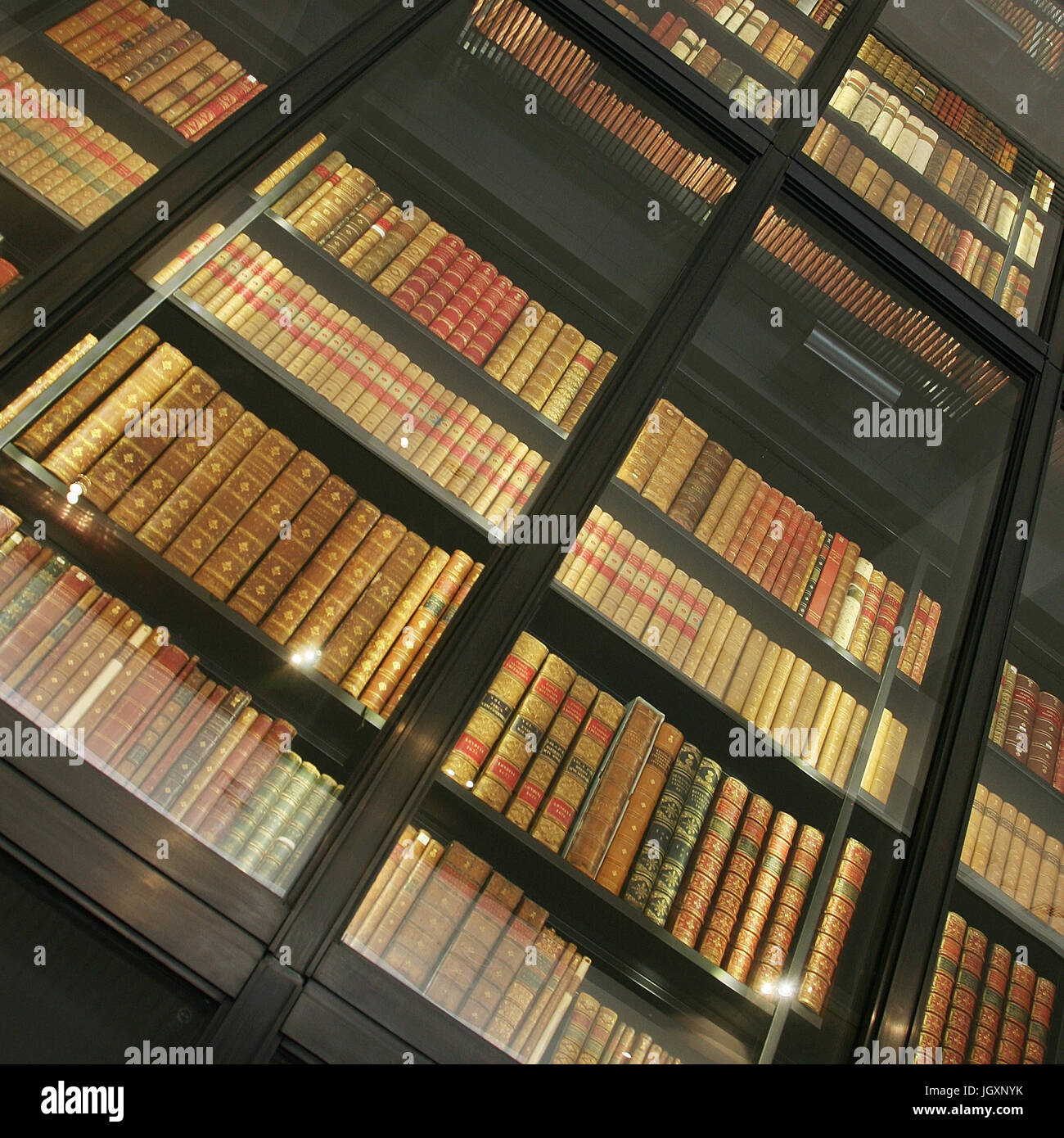 London, UK - August 27, 2010: Inside view of British Library, national ...