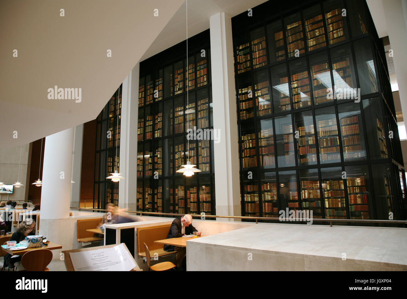 London, UK - August 27, 2010: Inside view of British Library, national ...