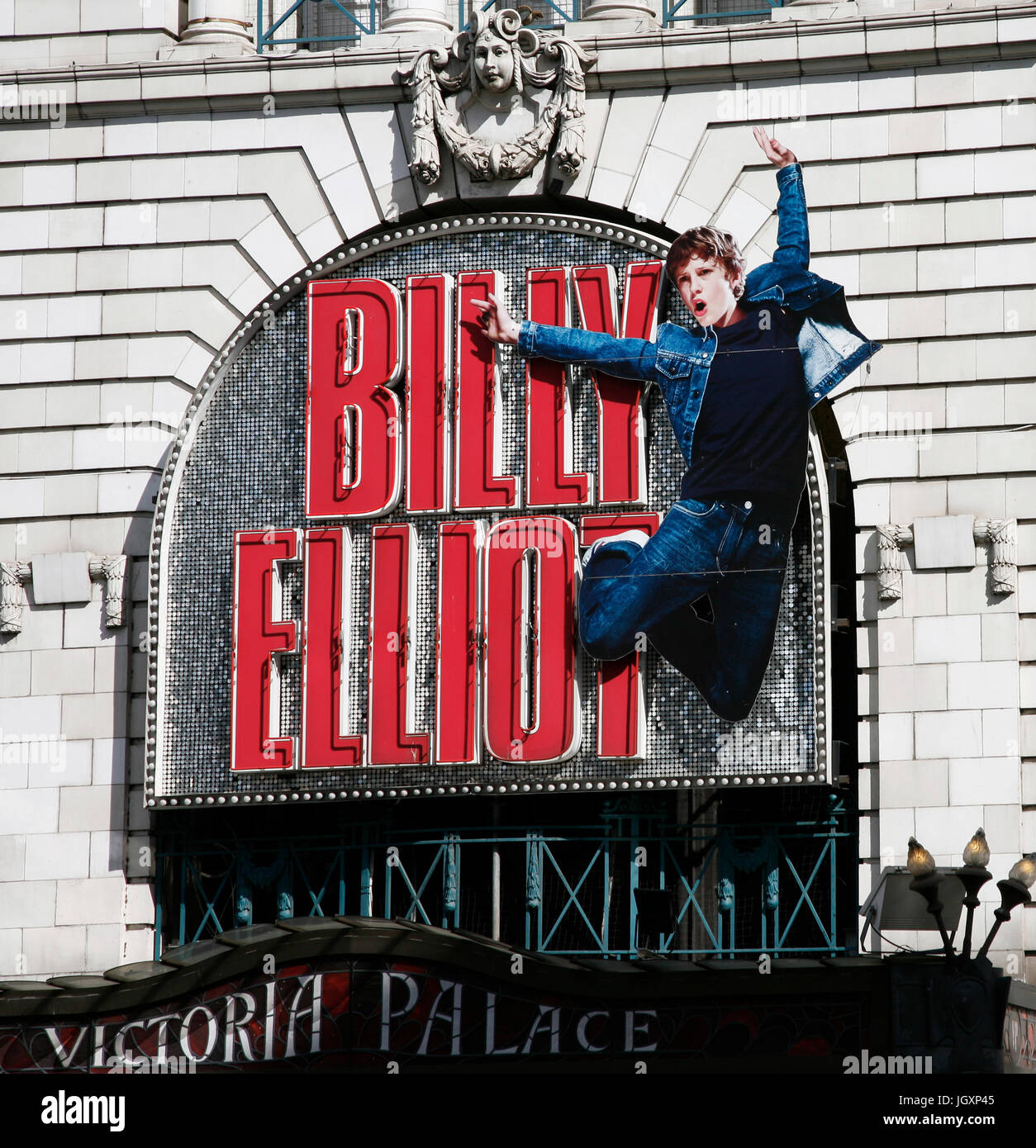 London , UK - April 15, 2012: Billy Elliot the Musical of Victoria Palace Theatre, located on ...