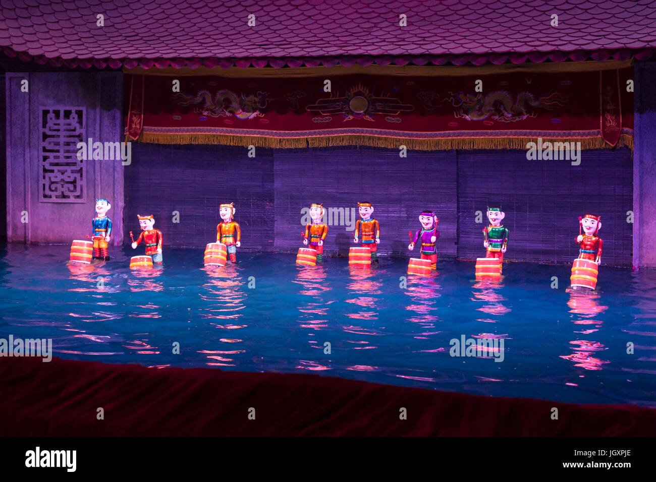 Water puppets show at the Thang Long water puppet theatre in Hanoi ...