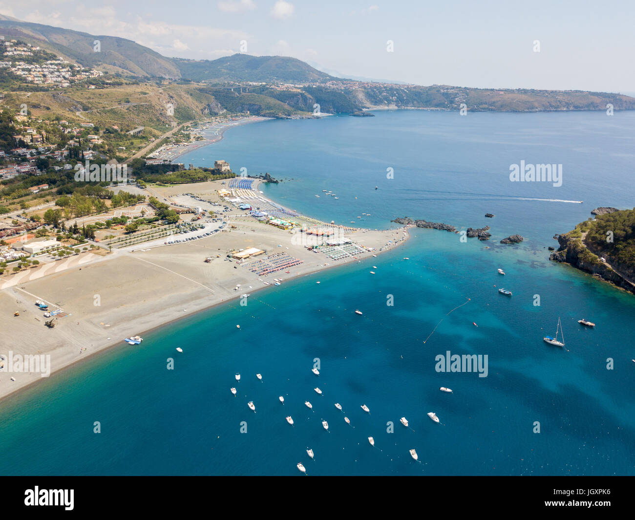 Dino Island, aerial view, island and beach, Praia a Mare, Cosenza ...