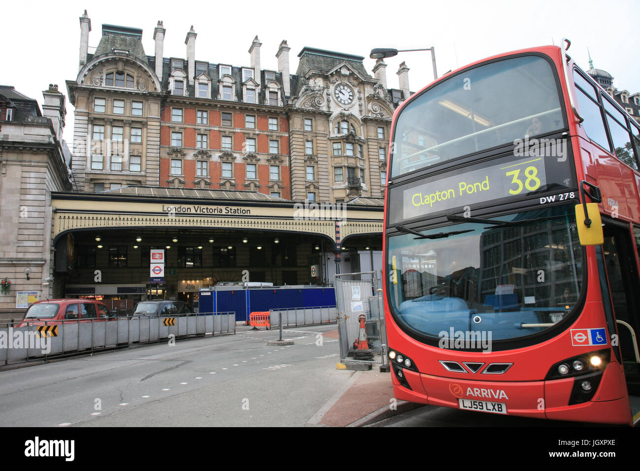 LONDON - NOV 7: Outside view of Victoria Station, since 1860, second ...