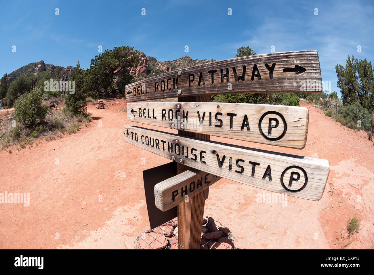 At a crossroads, Sedona, Arizona, USA Stock Photo - Alamy