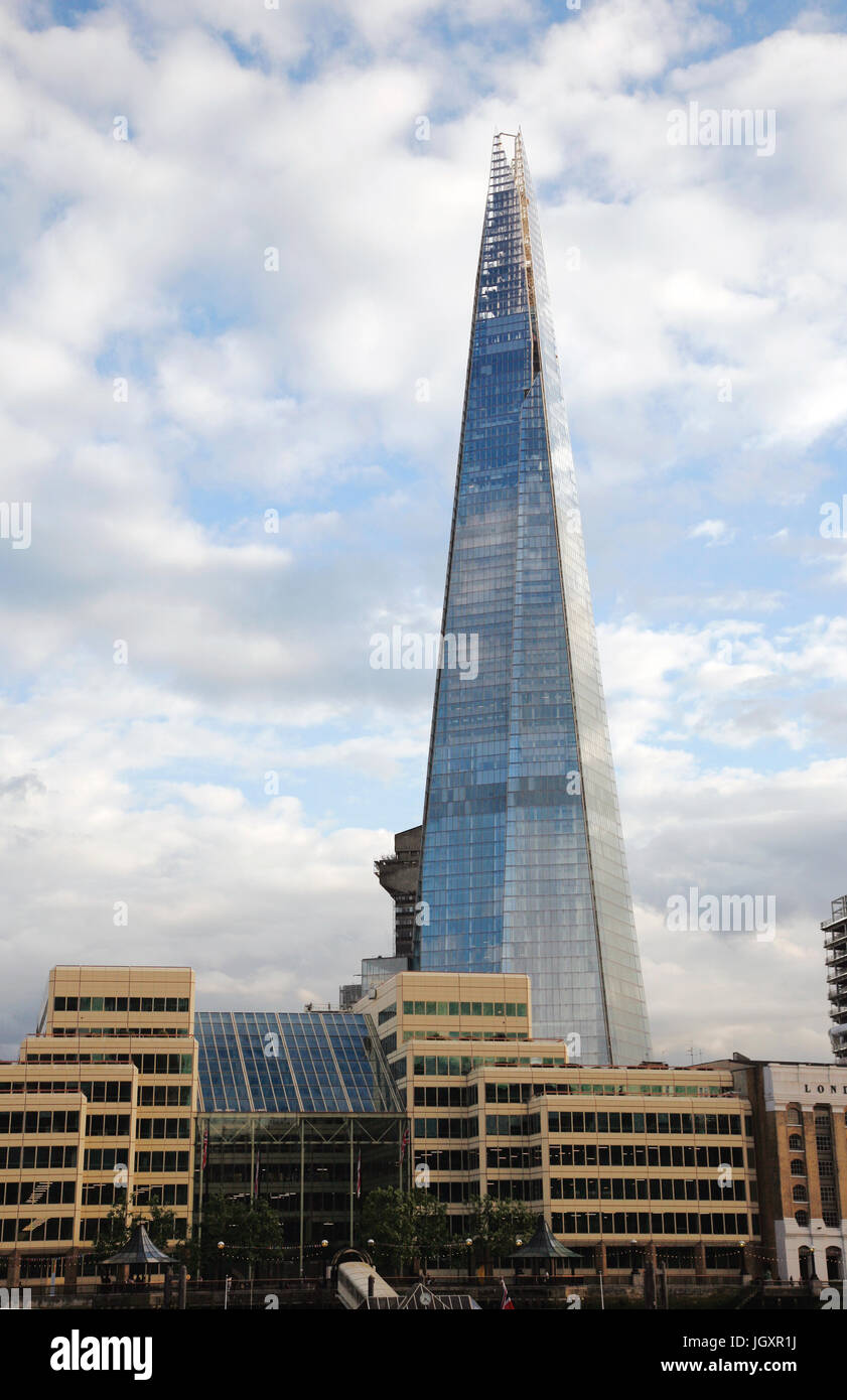 LONDON - JULY 19: Outside view of The Shard, tallest in Europe since ...