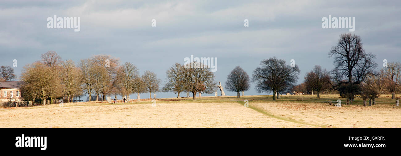 Landscape of Richmond Park, it is the largest park of the royal parks ...