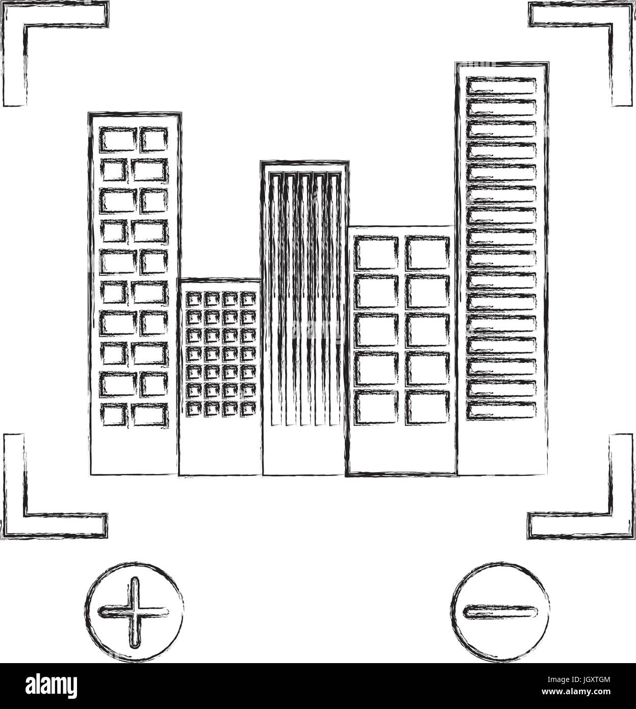 buildings cityscape scene with target Stock Vector Image & Art - Alamy