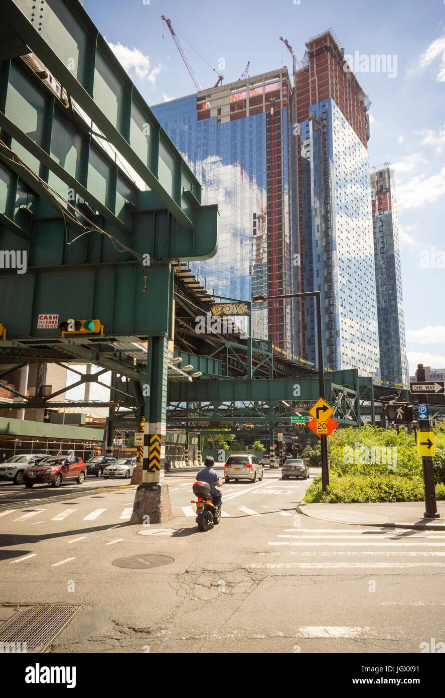 Massive construction and development in Queens Plaza in Long Island ...