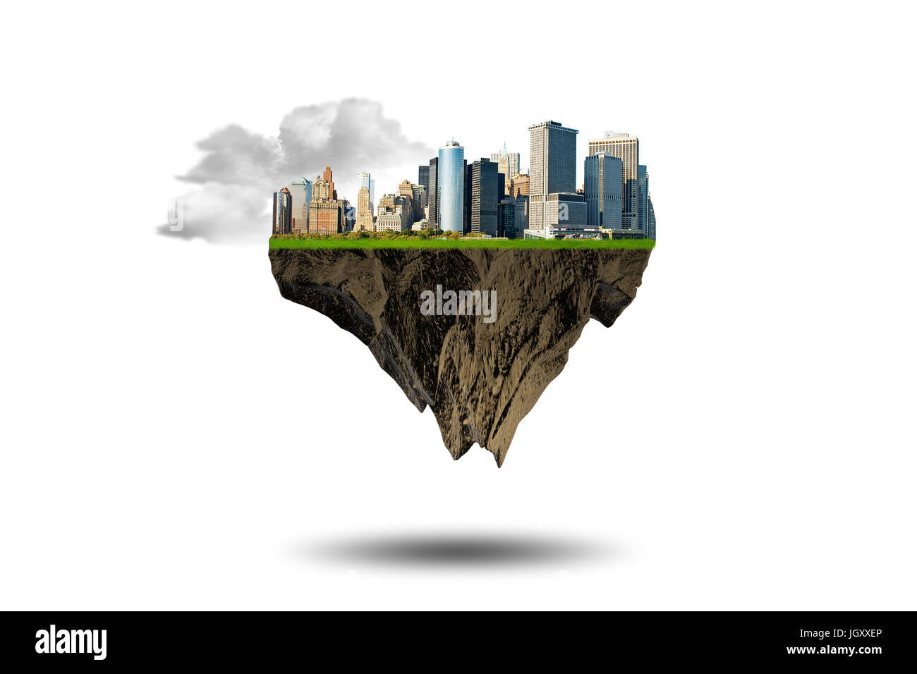 Floating city in urban planning concept Stock Photo - Alamy