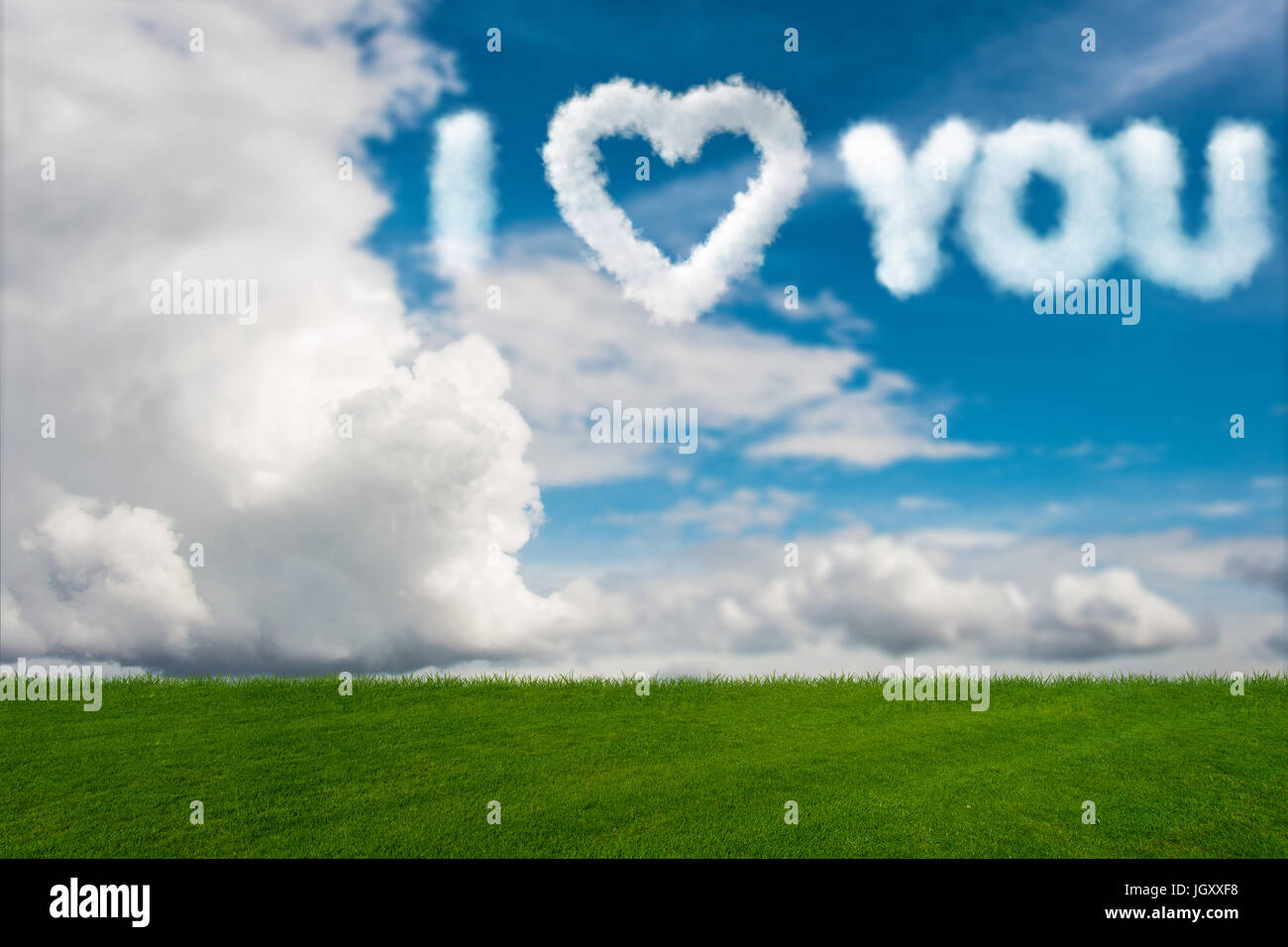 Romantic concept with clouds on sky Stock Photo - Alamy