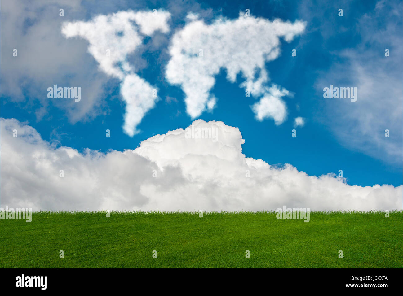 World map made of clouds in nature concept Stock Photo - Alamy