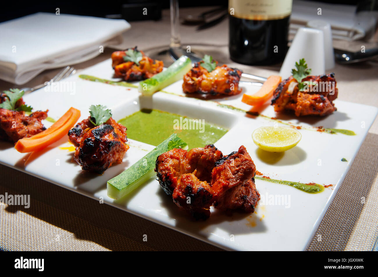 Typical indian food platter at a Bangaore Restaurant, Karnataka, India ...